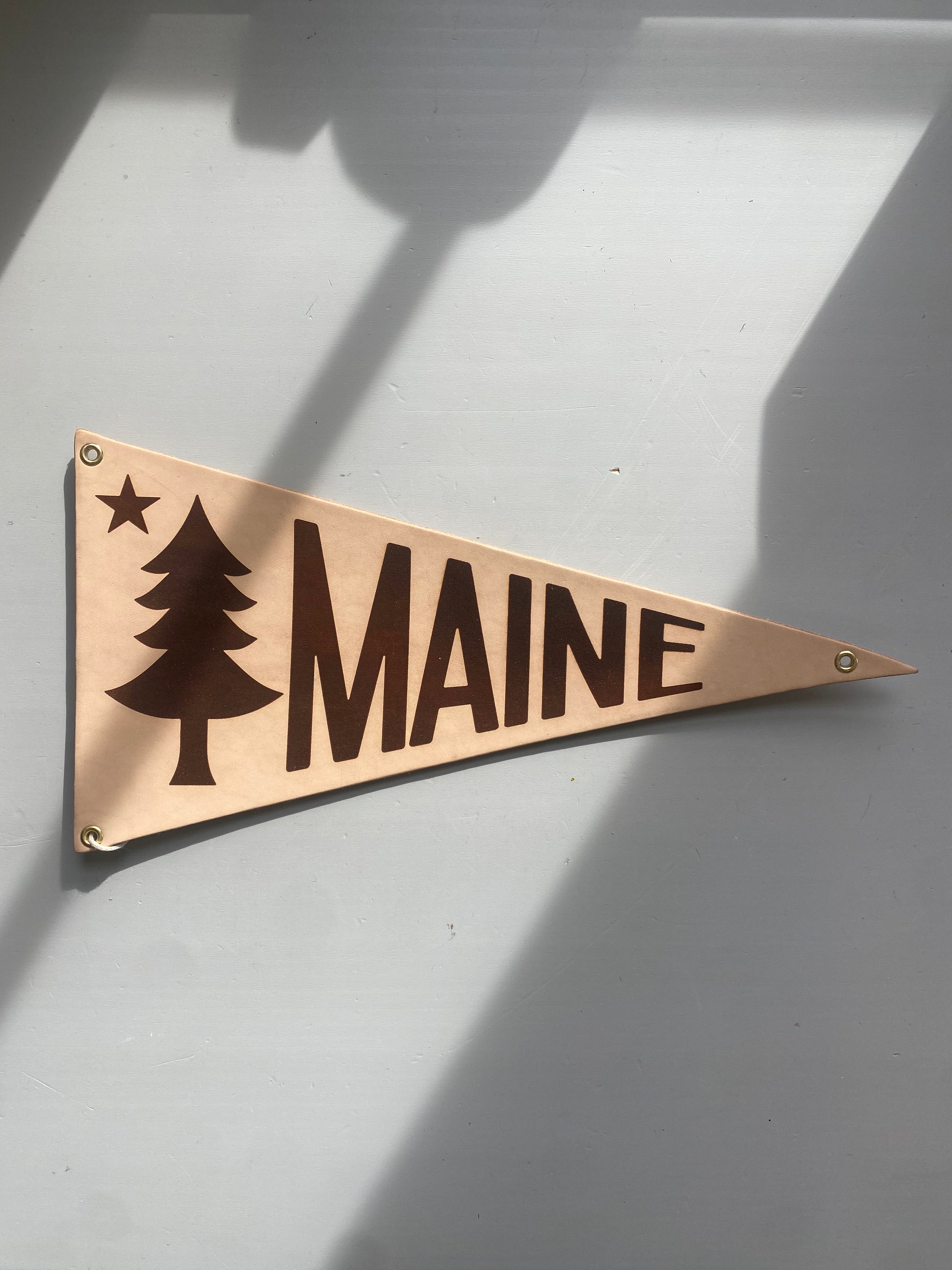 Maine Leather Pennant Flag – Viand Mercantile